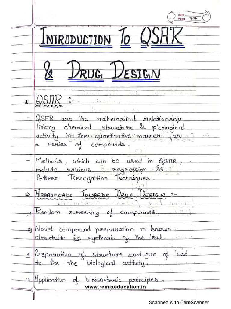 QSAR and Drug Design-Compressed | PDF