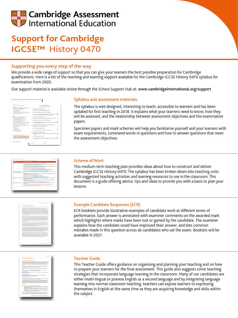 Support For History | PDF | Learning | Teachers