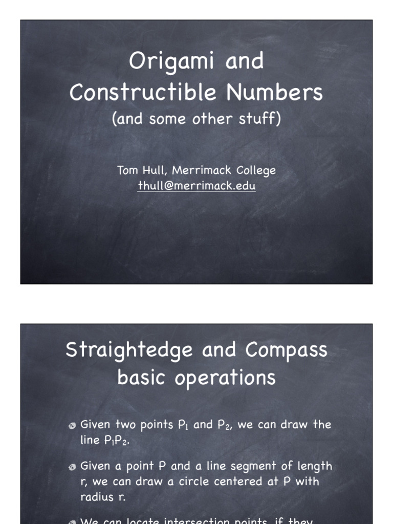 Origami and Constructible Numbers | PDF | Equations | Elementary Geometry
