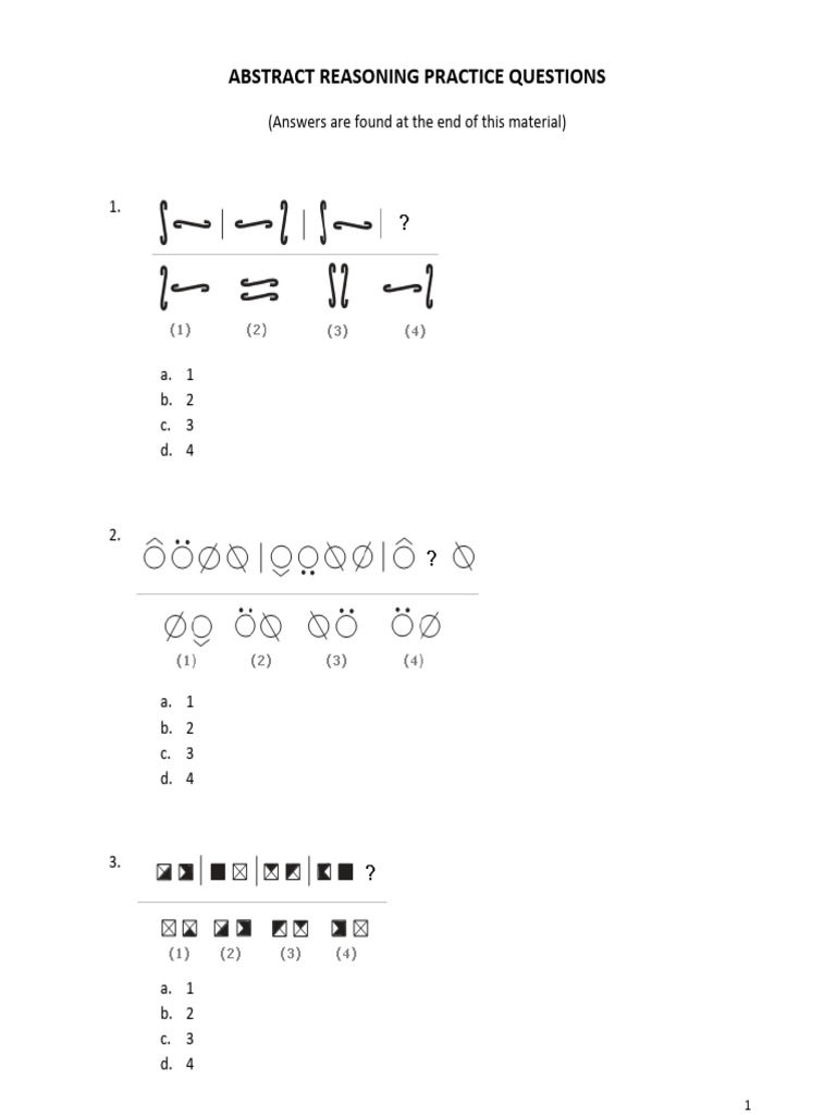 Afpsat Reviewer Abstract Reasoning Aptitude Test Reviewer | PDF ...