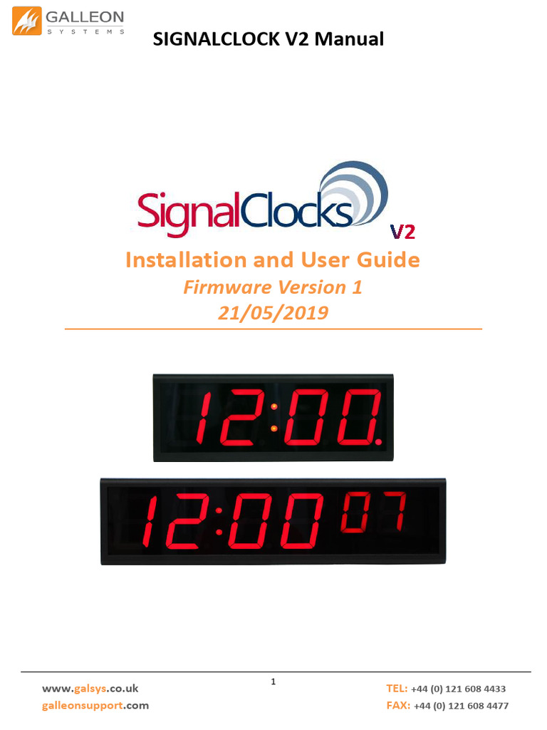 Reloj NTP SignalClock v2 Manual | PDF | Ip Address | Computer Network