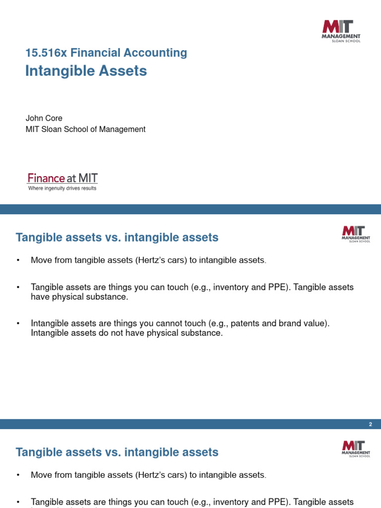 Asset-V1 MITx+15.516x+1T2022+type@asset+block@Class 4 Intangible Assets Cash Flow | PDF | Book ...