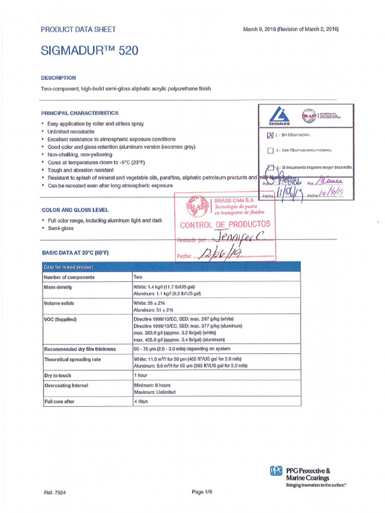 Sigmadur 520 en-US - 7524 - Aprobado | Download Free PDF | Legal ...