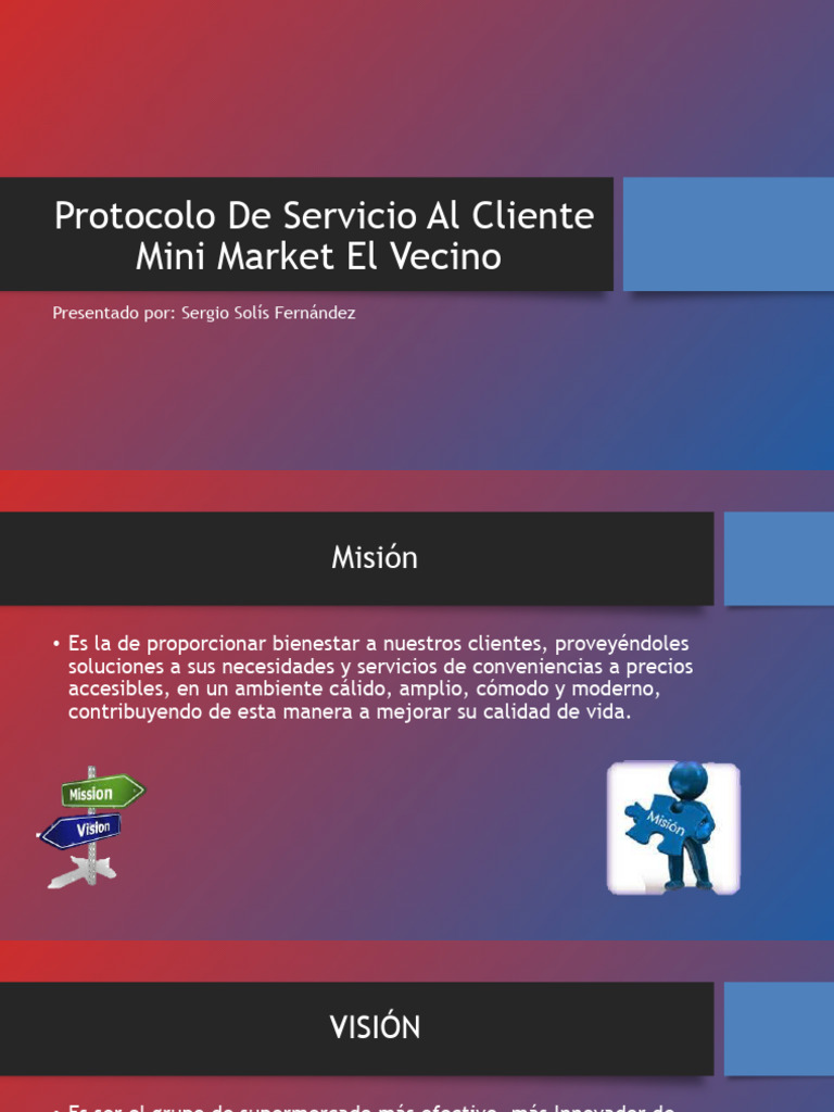 Protocolo de Servicio Al Cliente Mini Market | PDF | Calidad (comercial) | Cliente