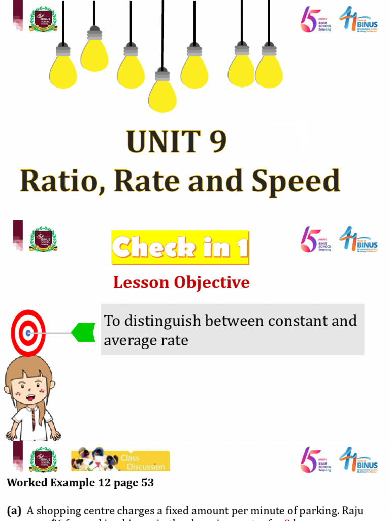 G7 Math PPT Ratio, Rate and Speed W04 AY2022-2023 | PDF | Speed | Interest