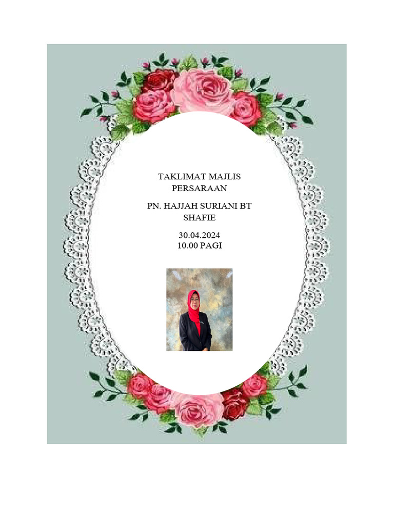 Persaraan Pn. HJH Suriani | PDF