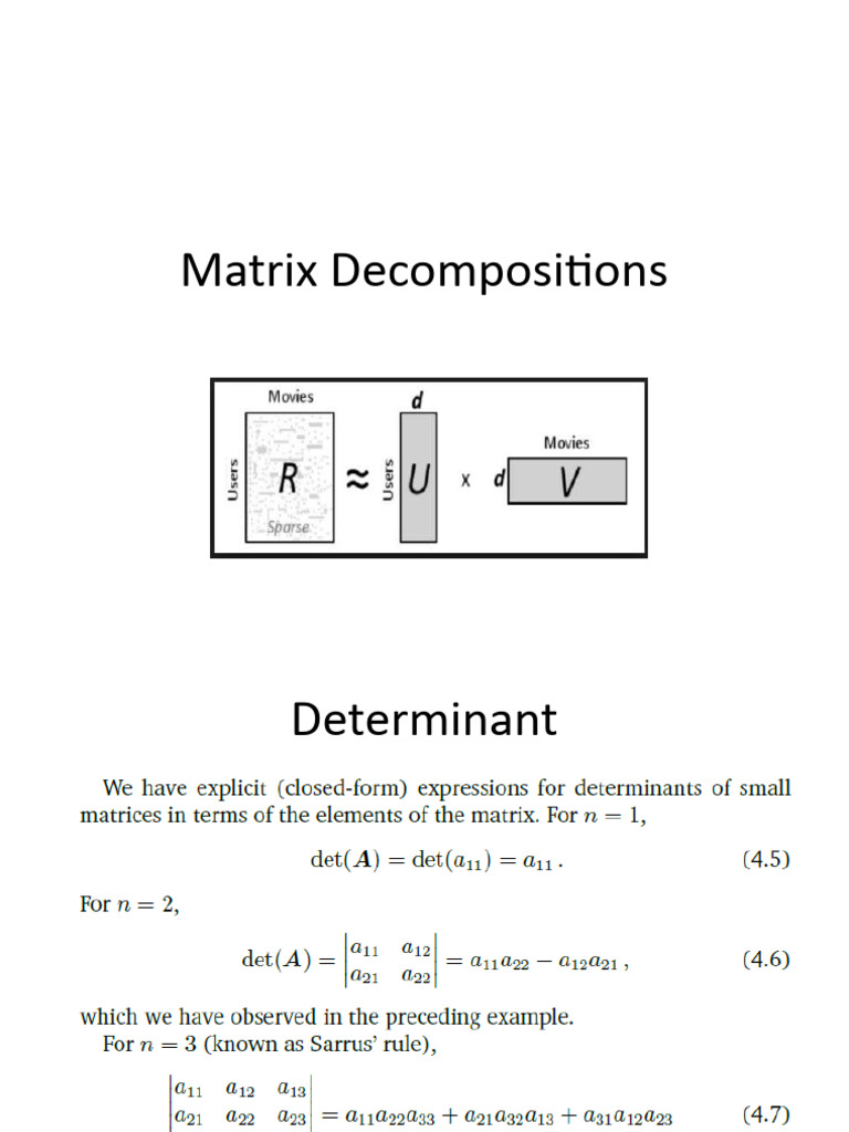 Matrix Decompositions | PDF | Eigenvalues And Eigenvectors | Matrix (Mathematics)