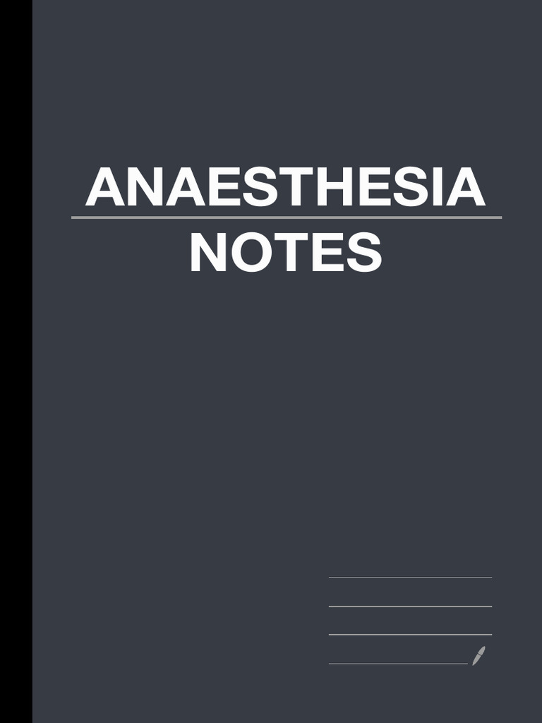 Anaesthesia | PDF | Anesthesia | Hypoglycemia