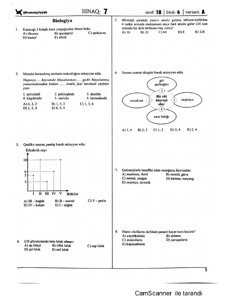 Sinaq 7 Guven 10 Cu Sinif - 1 | PDF