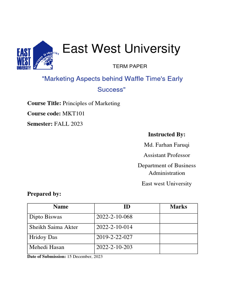 mkt101 Term Paper | PDF | Market Segmentation | Marketing