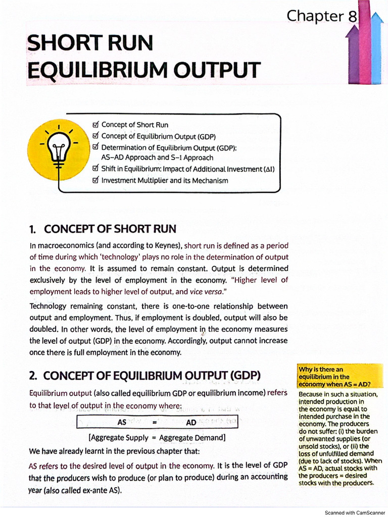 CHAPTER 8 Short Run Equilibrium Output | PDF