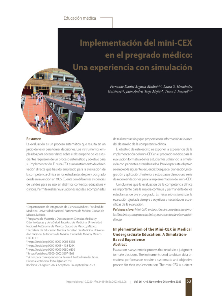 Minicex Mexico | PDF | Evaluación | Diagnostico medico