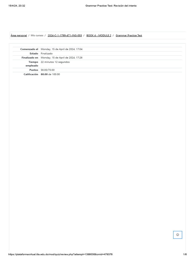 Grammar Practice Test Review | PDF