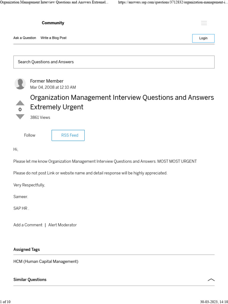 Organization Management Interview Q&A | PDF | Evaluation | Human ...