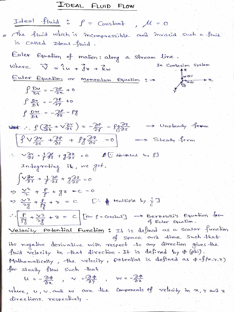 IDEAL FLUID FLOW | PDF | Chemical Engineering | Gases