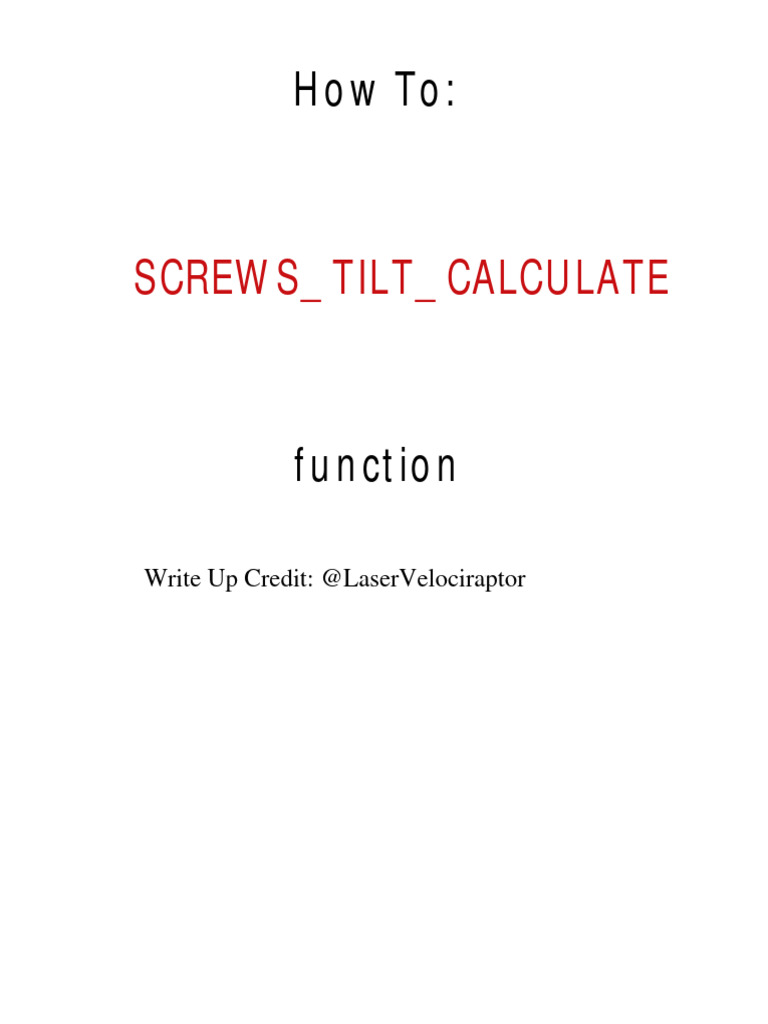 Screws Tilt 2 | PDF