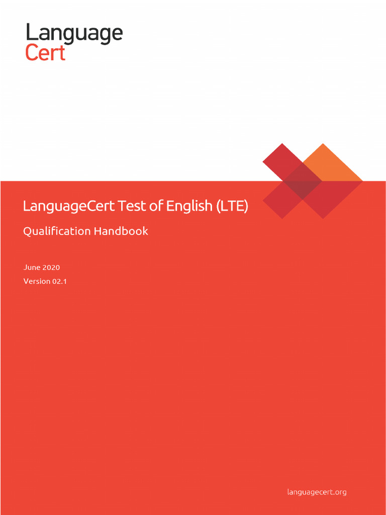 Qualification Handbook LTE Listening Reading | PDF | Multiple Choice ...