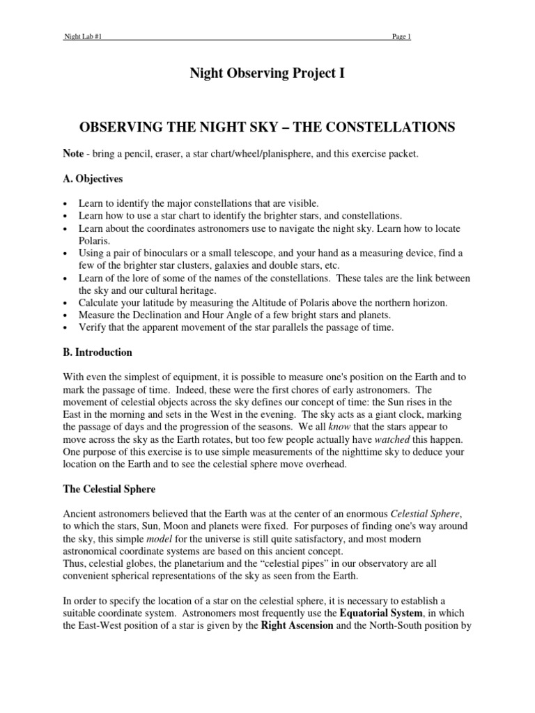 Basic Astronomy Labs | PDF | Astronomy | Stars