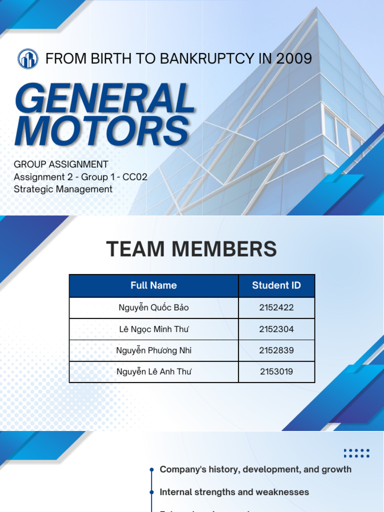Assignment 2 - Group 1 - CC02 | PDF | General Motors | Strategic Management Assignment 2 - Group 1 - CC02 | PDF | General Motors | Strategic Management