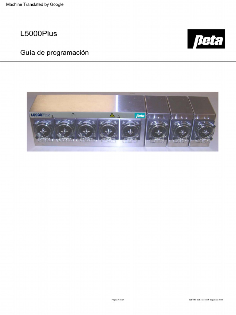 FICHA TECNICA L5000 Plus Programming Guide Beta | PDF | Contraseña | Bomba