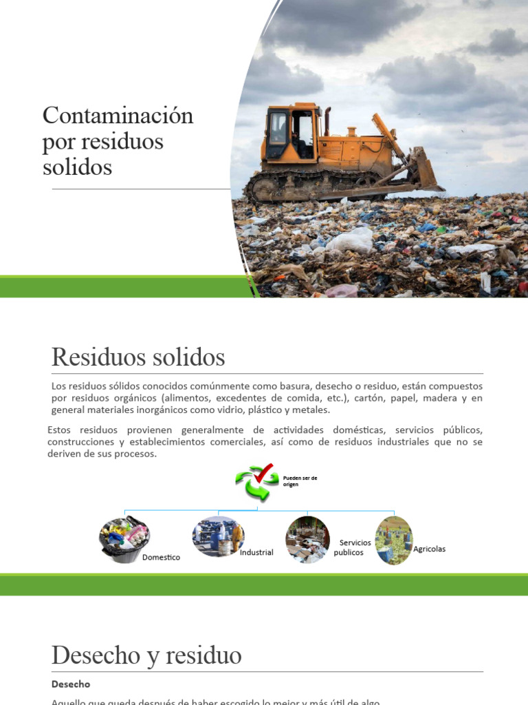 Contaminación Por Residuos Solidos | PDF | Vertedero | Residuos