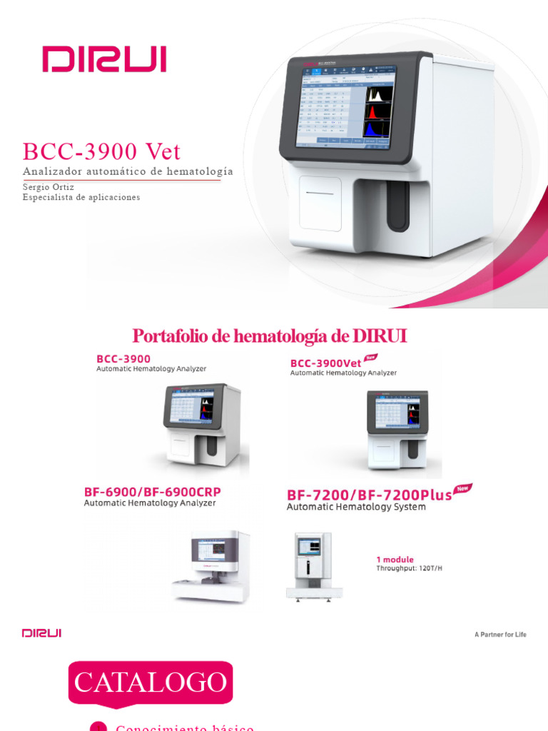 DIRUI BCC-3900 PPT Español | PDF | Sangre | Hematología