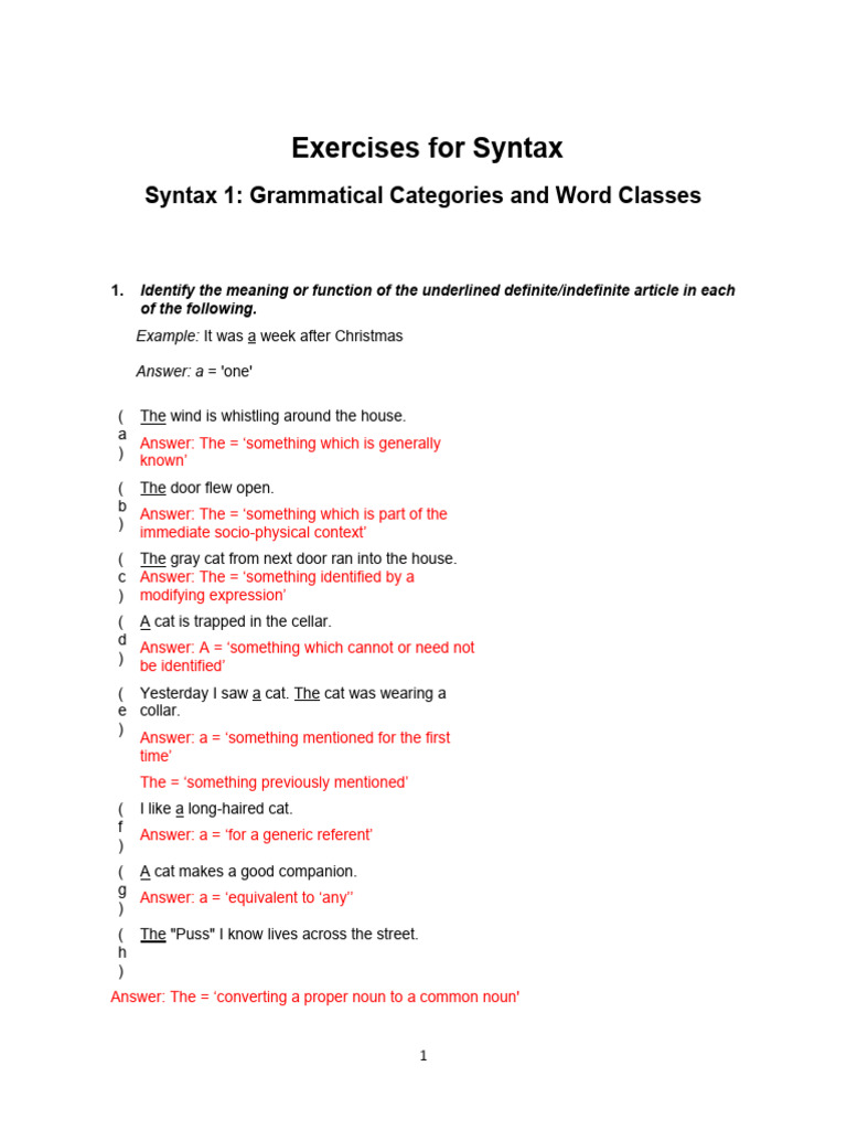 20E16 Exercises for Syntax | PDF | Grammatical Tense | Phrase 20E16 Exercises for Syntax | PDF | Grammatical Tense | Phrase