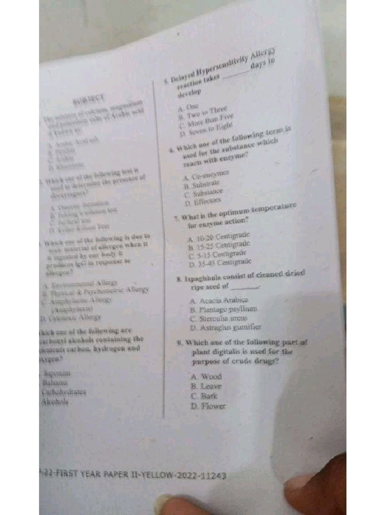 Pharmacy Technician Part 1 Paper 2 Annual Exams 2022 | PDF