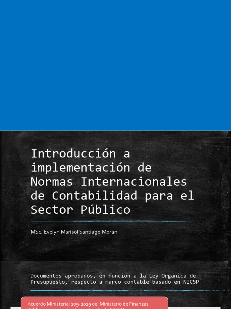 Clase 7 16.3.23 Introducci N A NICSP | PDF | Contabilidad | Administración Pública