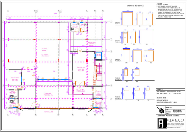 Ground Floor Brick Work Plan | PDF