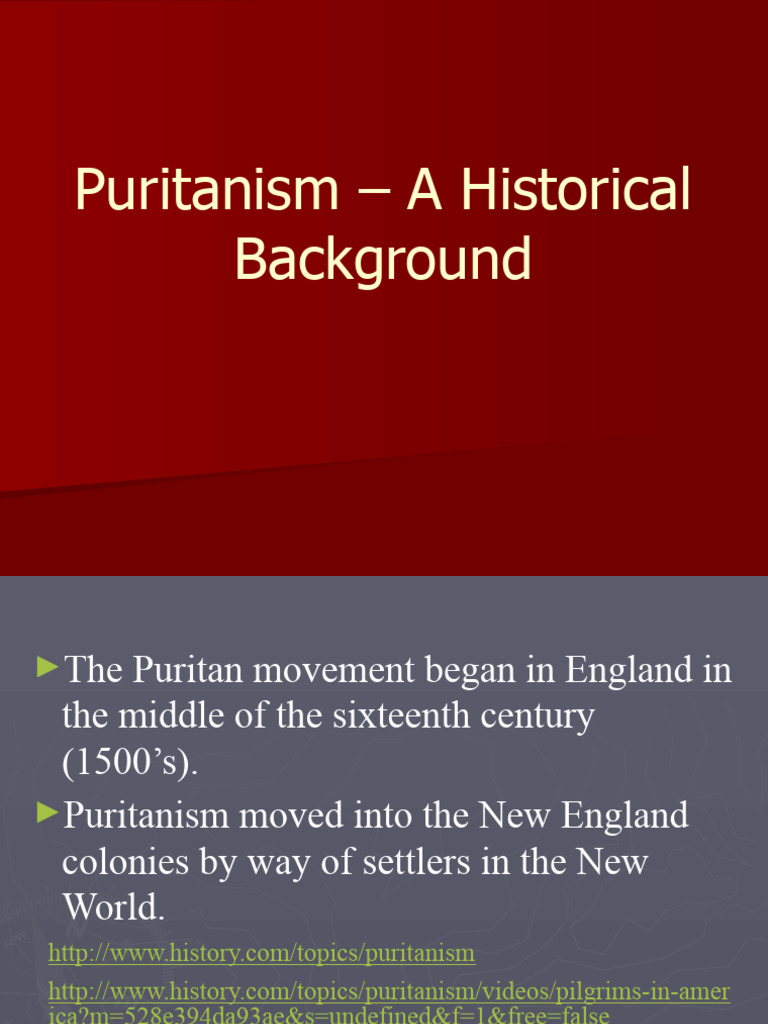 Overview of Puritanism's Origins | PDF | Grace In Christianity | Puritans