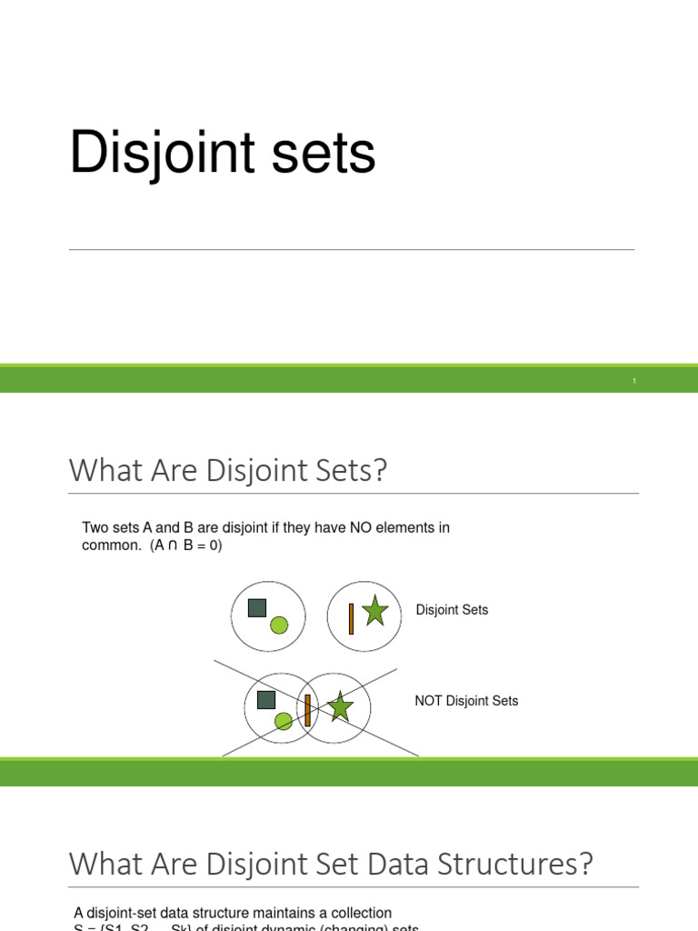 Lec -15a Disjoint_sets | PDF | Mathematical Concepts | Computational Complexity Theory