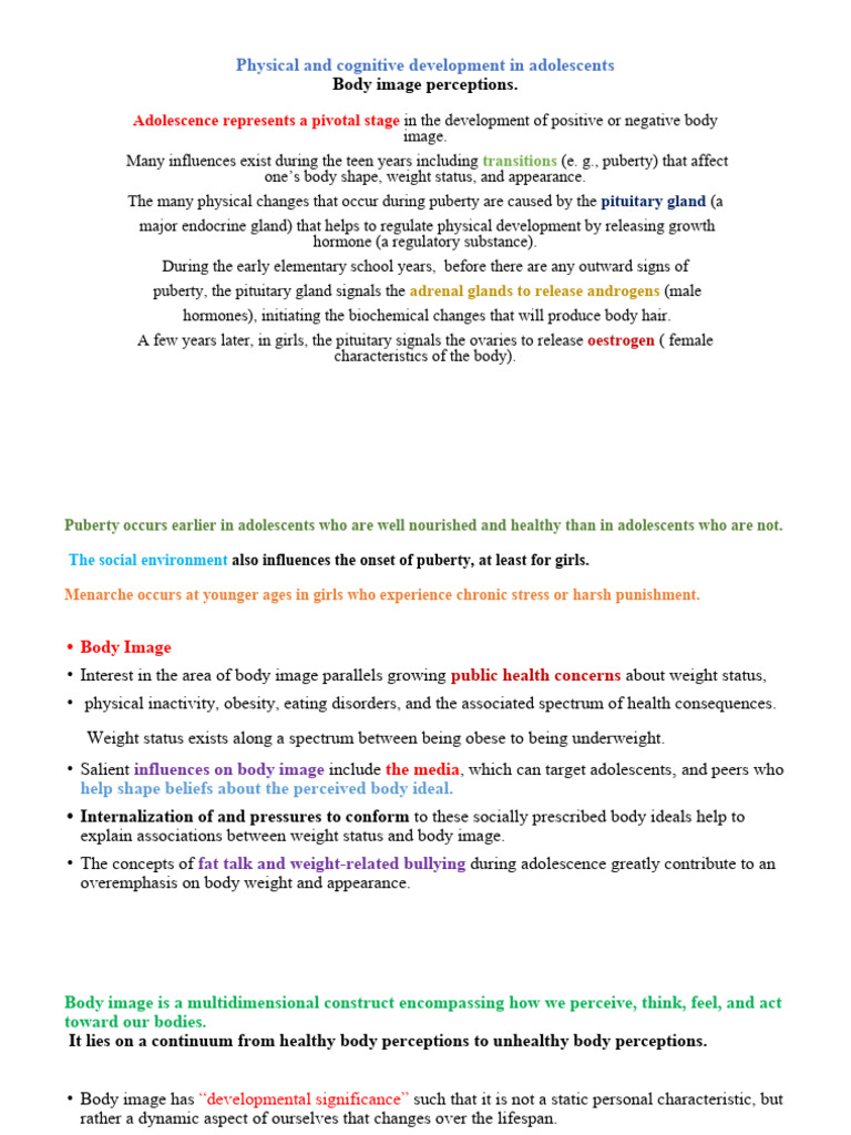 Dev. Psy 8 | PDF | Eating Disorder | Body Image