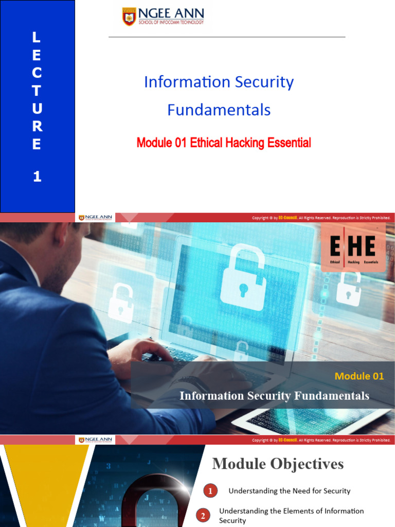 Week01 - EHE Module 01 Information Security Fundamentals | PDF | Information Security | Sarbanes ...