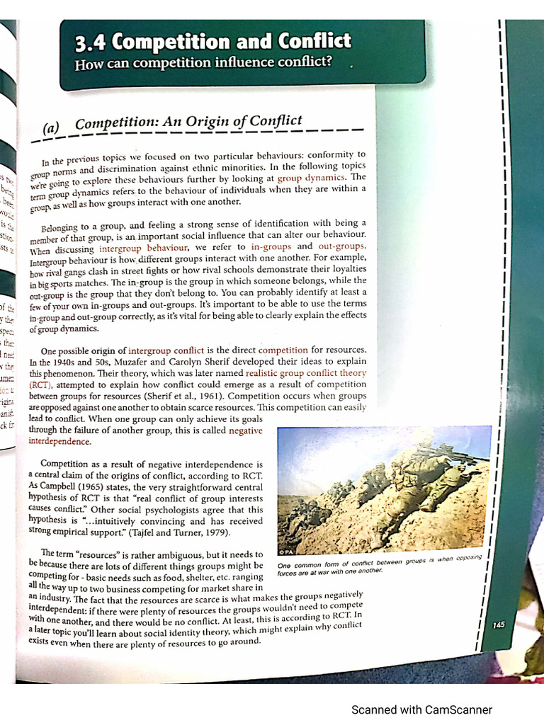 Realistic Conflict Theory | PDF