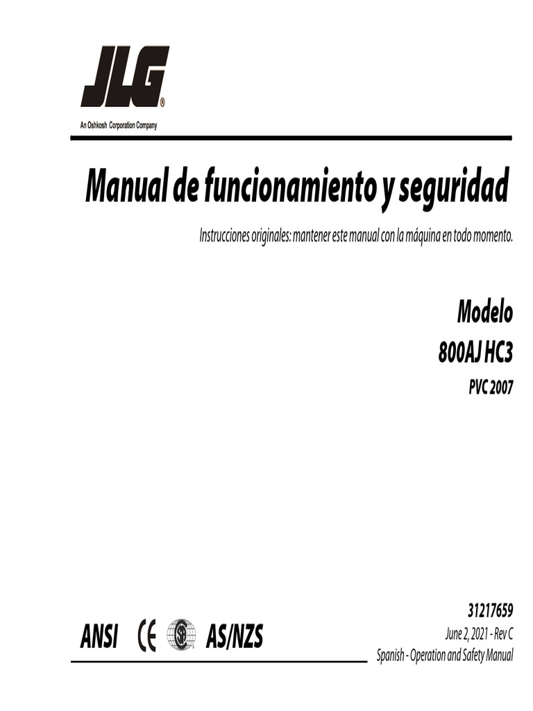 C 800AJ HC3 JLG Operation Spanish | PDF | Usuario (informática)