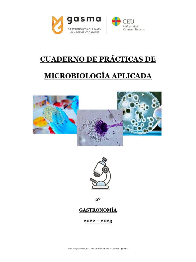 Cuaderno Prácticas Microbiología 23-24 | PDF | Tinción | Microscopio