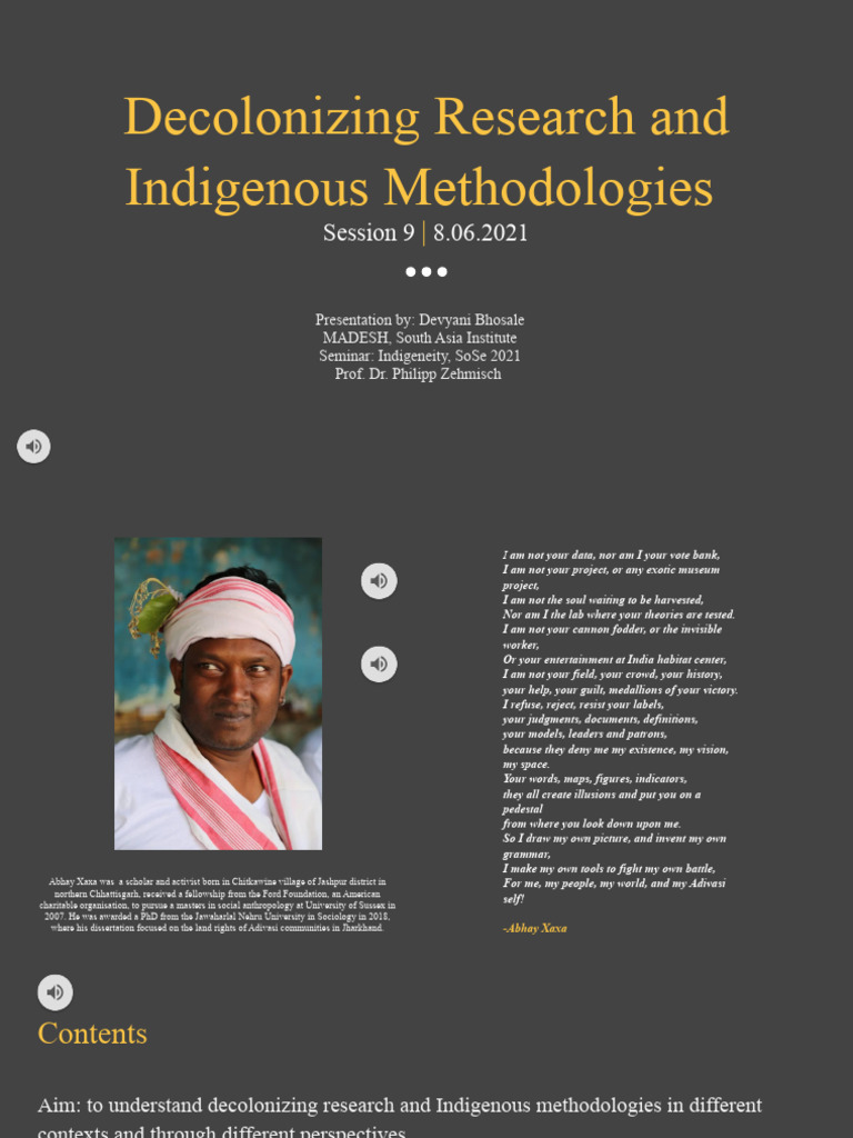Decolonizing Research and Indigenous Methodologies Session 9 - 8.06. ...