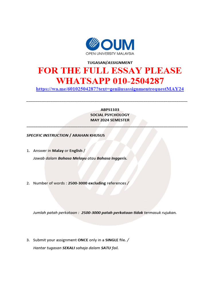 Social Psychology Assignment Guidelines | PDF | Mental Disorder | Social Stigma