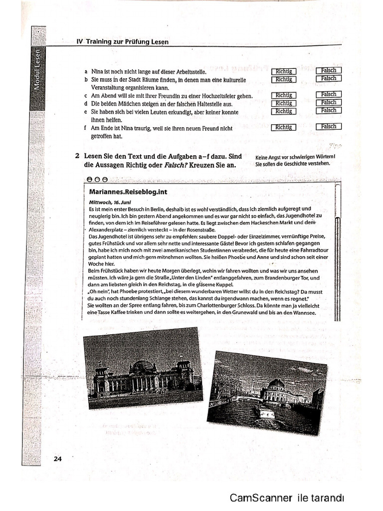 B1.1 Lektion 10 - Leseverstehen | PDF