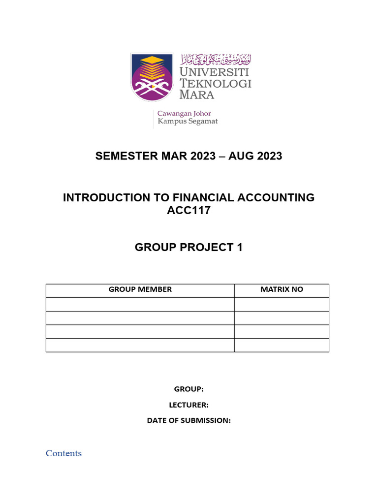 Introduction To Financial Accounting Acc117 | PDF | Discounting ...