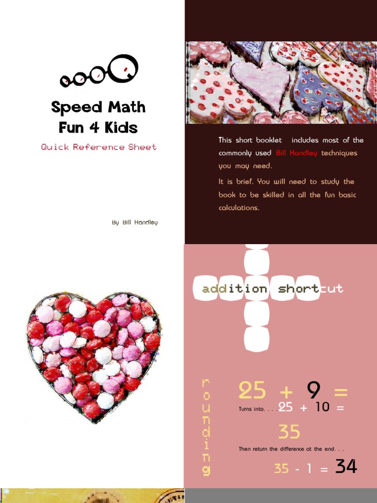 Speed Maths 4 Kids Quick Reference Chart | PDF