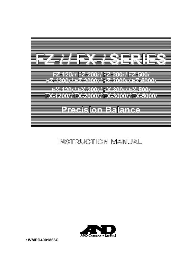 Digital Scale Instruction Manual | PDF | Coefficient Of Variation ...