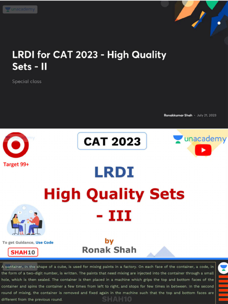 LRDI For CAT 2023 High Quality Sets II No Anno | PDF