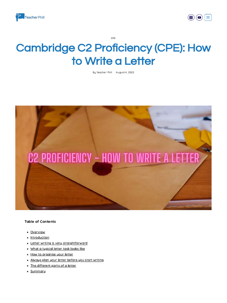 How To Write A Letter - Teacher Phill | PDF | Career & Growth