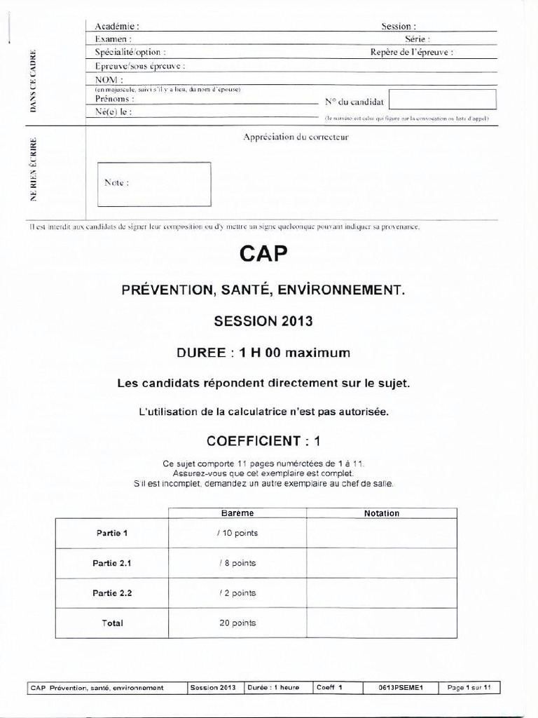 Pse Cap National 2013 | PDF