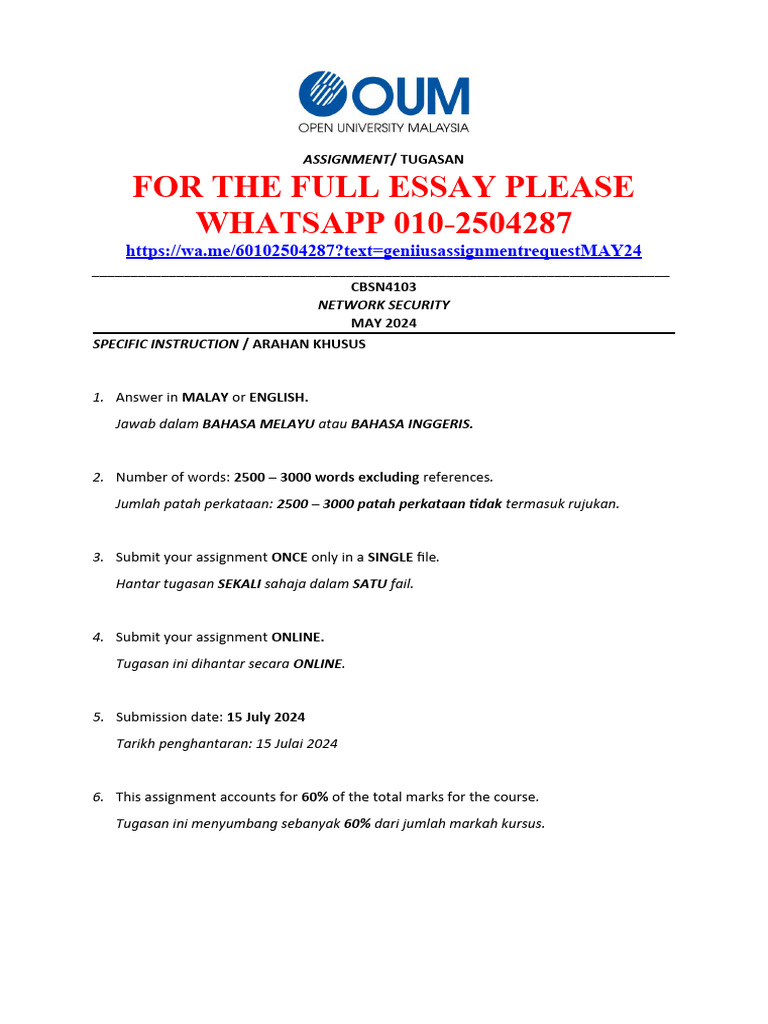 Network Security Assignment Guide | PDF