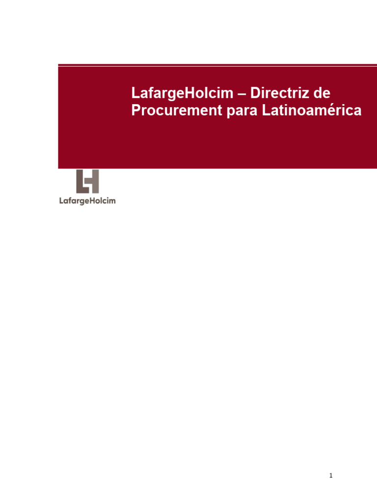 Latam America Zone Procurement Directive | PDF | Solicitud de propuesta ...