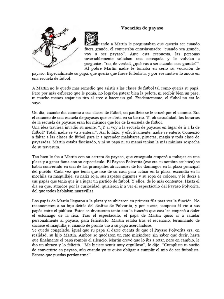 Vocación de Payaso | PDF | Payaso
