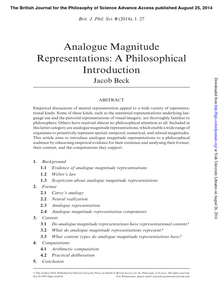 Analog Magnitude | PDF | Perception | Thought